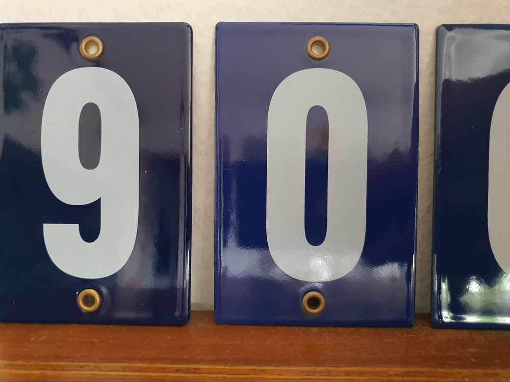 Emailschilder Zahlen Nummer Nr. Emaille Schild Retro Deko | Kaufen auf ...