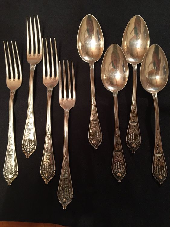 8 Teile Jezler 800, Silberbesteck. Antik | Kaufen auf Ricardo