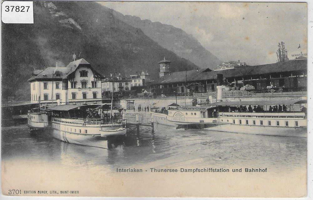 Interlaken - Thunersee Dampfschiffstation und Bahnhof (Gebraucht) in Ettingen für CHF 9 – mit ...