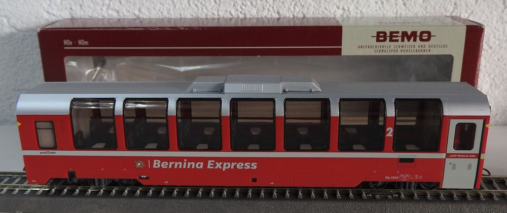 RhB Bernina Express Wagen Bp 2503 2 Klasse Bemo H0m OVP (Neu (gemäss Beschreibung)) in Salez für ...