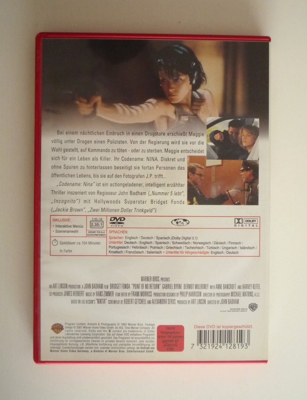 Codename: Nina (DVD) "Uncut" Thriller mit Bridget Fonda (Gebraucht) in ...