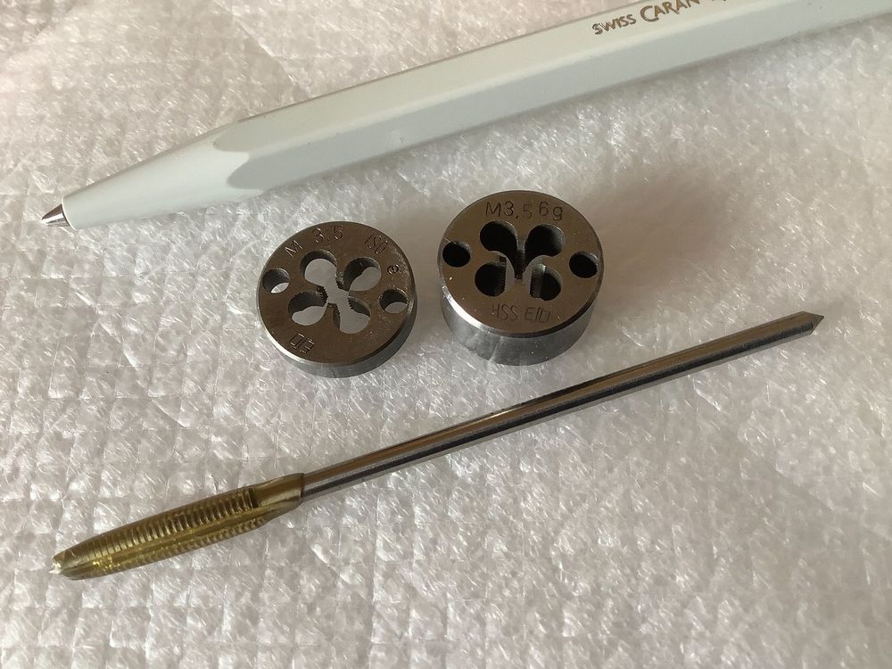 M 3.5 Gewindebohrer und Schneideisen, Neu von ESO & DC Swiss (Neu (gemäss Beschreibung)) in ...