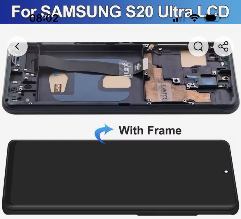 Samsung S20 ultra Kit réparation Ecran- Châssis téléphone (Neu und ...