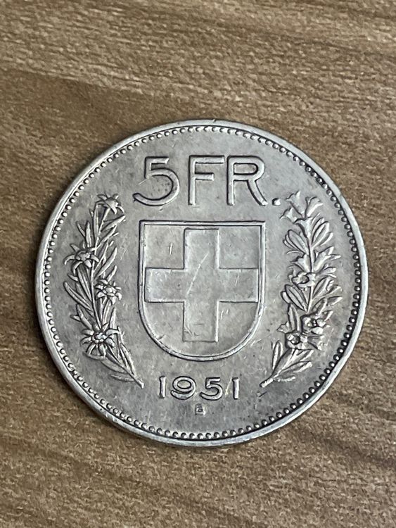 5 Franken Schweiz 1951 Silber | Kaufen auf Ricardo