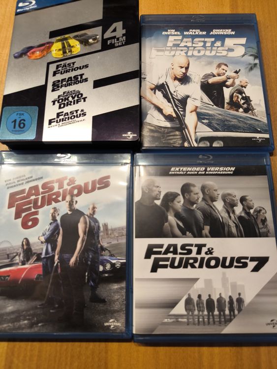 Fast and Furious Teile 1-7 als Blu Ray Paket (Gebraucht) in Dürnten für ...