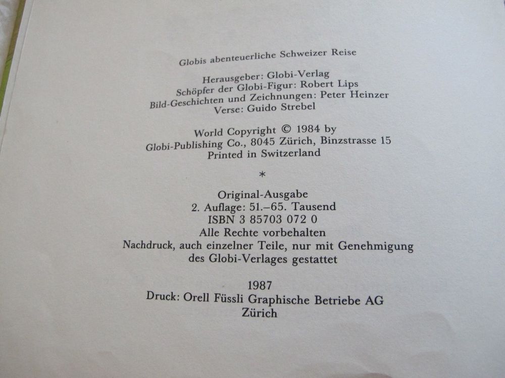 Globi 2 Bücher Abenteuerliche Schweizer Reis/ Wie Glob (Gebraucht) in Altnau für CHF 30 – mit ...
