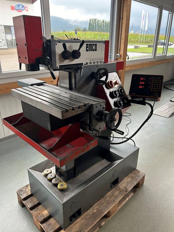 Fraiseuse de mécanicien EMCO F3 en parfait état avec digital (Gebraucht ...