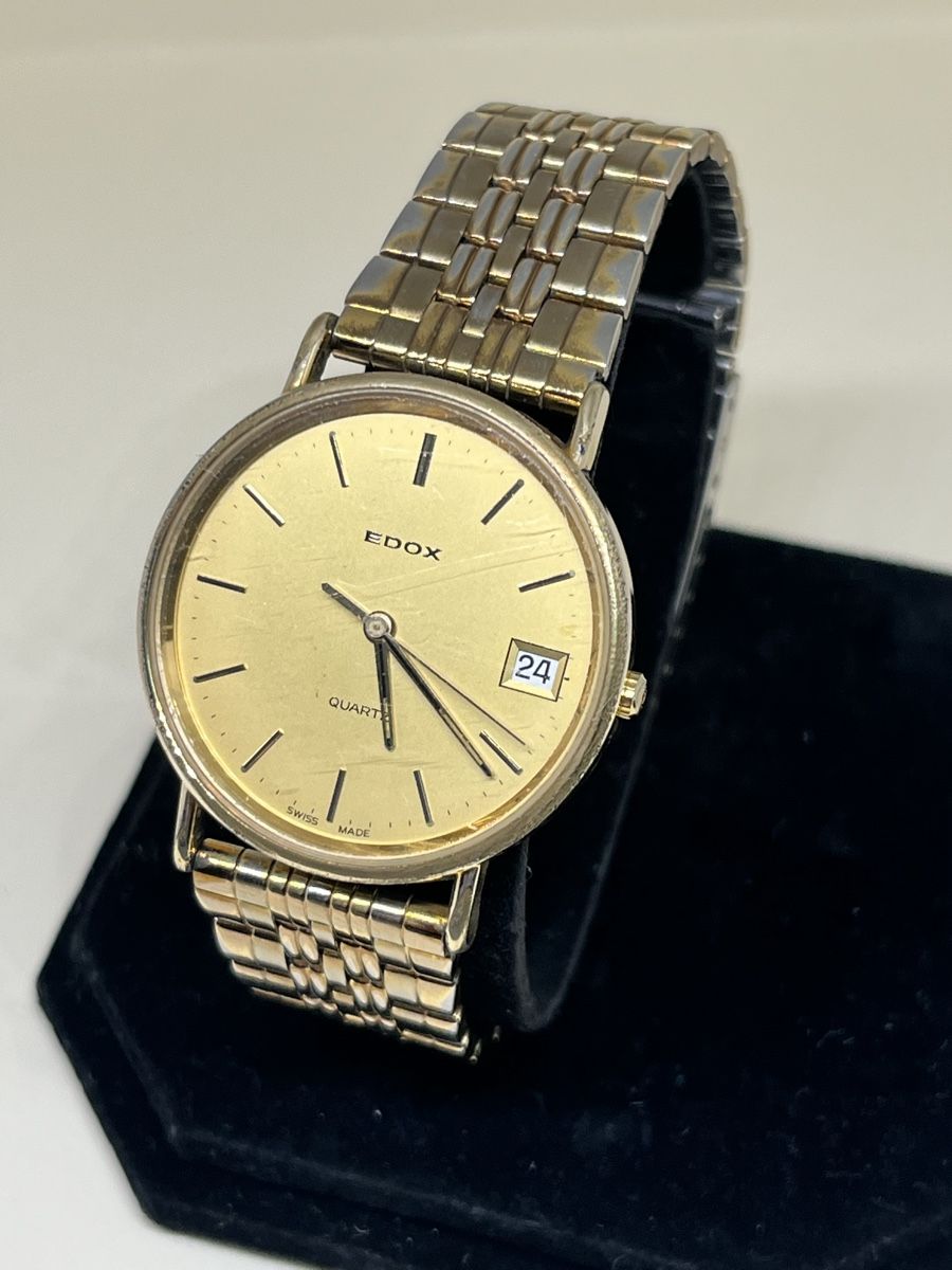 Vintage Edox Swiss – Klassische Herrenuhr in Gold-Optik (Gebraucht) in ...