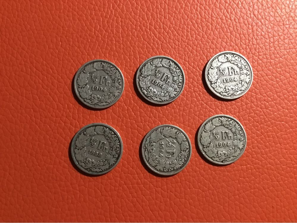 Silbermünzen 6mal 1/2 Franken | Kaufen auf Ricardo