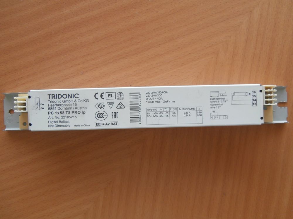 1 Vorschaltgerät Tridonic PC 1x58 T8 PRO Ip | Kaufen auf Ricardo