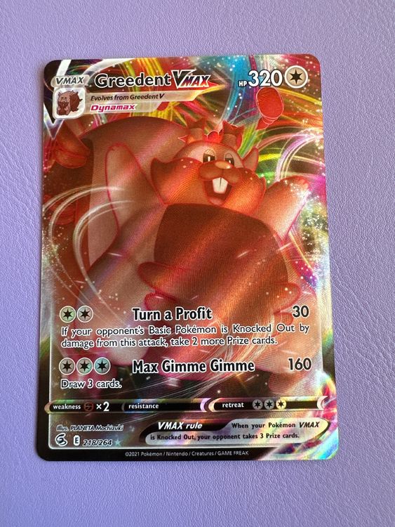 Pokemon VMAX Greedent Mega cooles Artwork | Kaufen auf Ricardo
