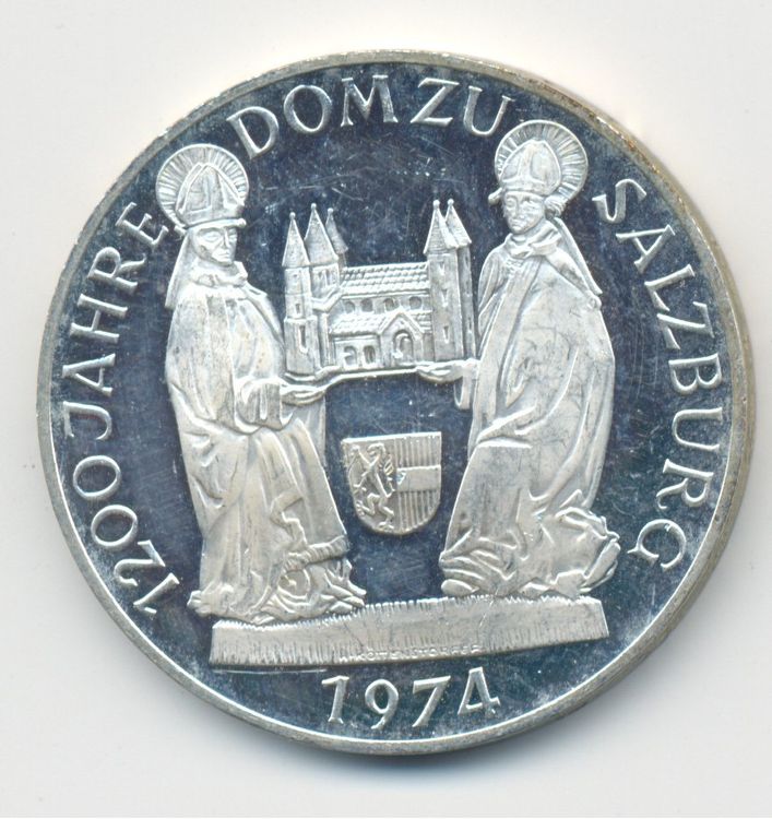 Österreich 50 Schilling 1974 Dom Salzburg aus pol. Platte (Gebraucht ...