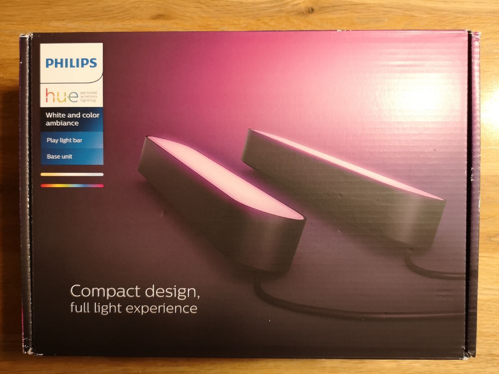 PHILIPS Hue Play Lightbar schwarz, 2er-Pack (ungeöffnet) (Neu und ...