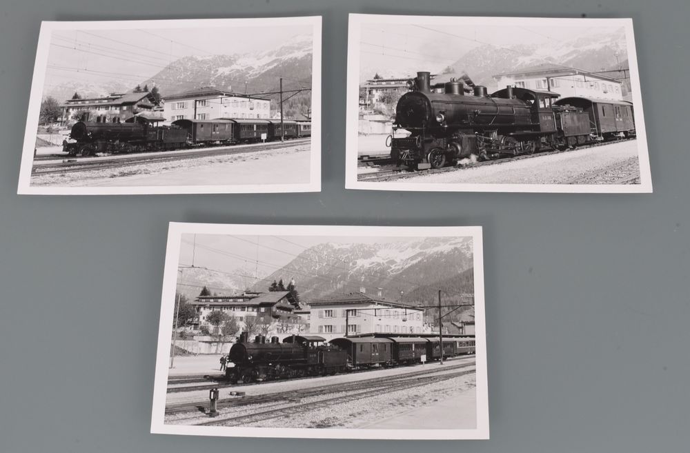 3 Echtfotos RhB Dampfzug 1973 (Gebraucht) in Eiken für CHF 1 – mit ...