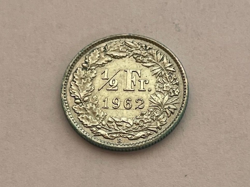 Superbe pièce ½ Fr HELVETIA 1962 en Argent | Kaufen auf Ricardo