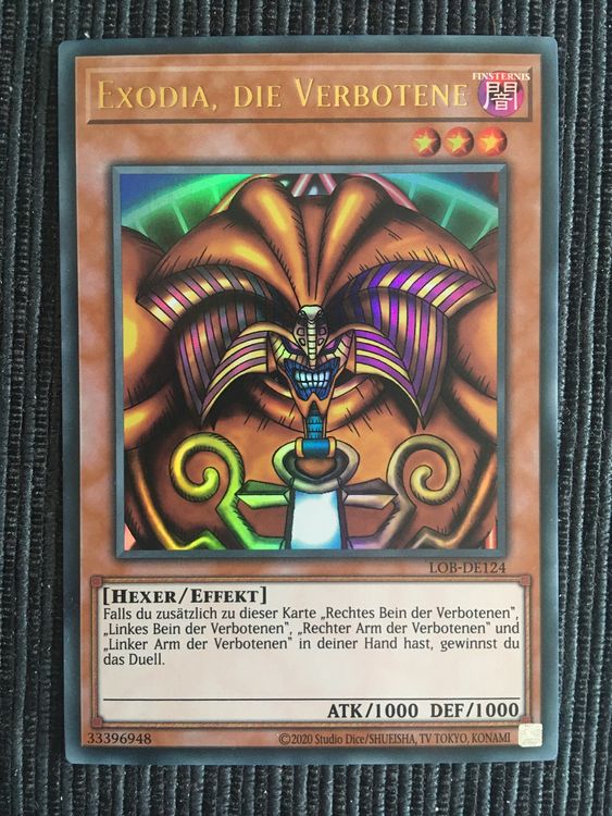 Yugioh 25 Exodia die Verbotene UR LOB (Neu und originalverpackt) in ...