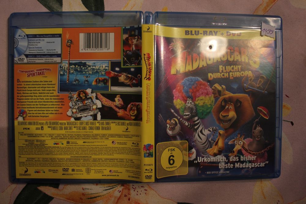 Bluray Madagascar 3 Flucht durch Europa Disney Blu-Ray 1499 (Gebraucht) in Geroldswil für CHF 3 ...