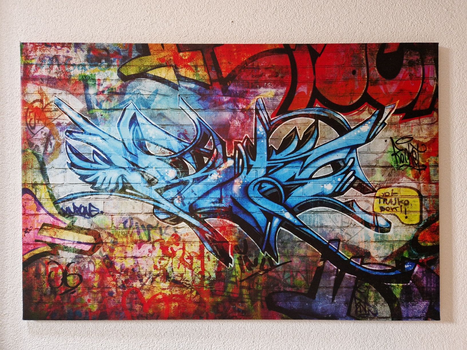 Cooles Graffiti-Kunstwerk (Druck), Leinwand 120x80cm (Gebraucht) in ...