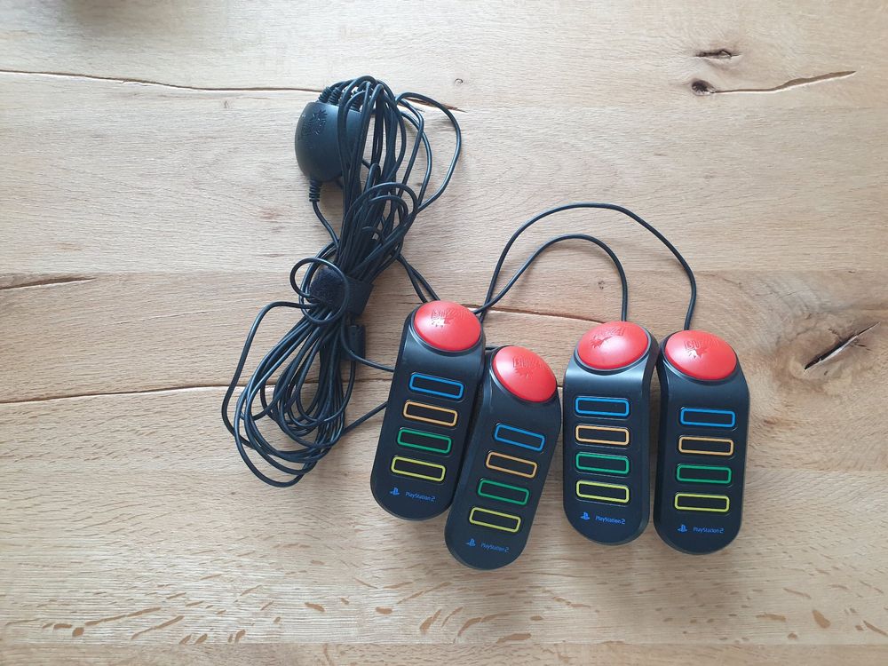 Original 4er-Set PS2 BUZZ Controller - inkl Adapter (Gebraucht) in ...
