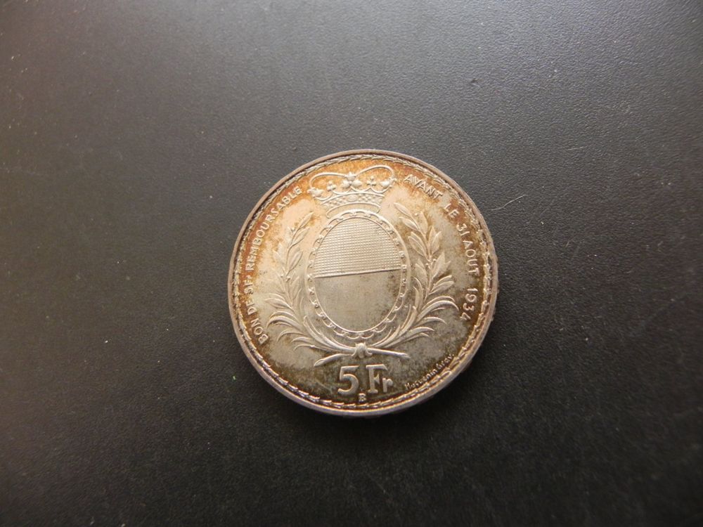 Schweiz 5 Franken 1934 Eidg Schützenfest Freiburg Silber 15g (Gebraucht ...