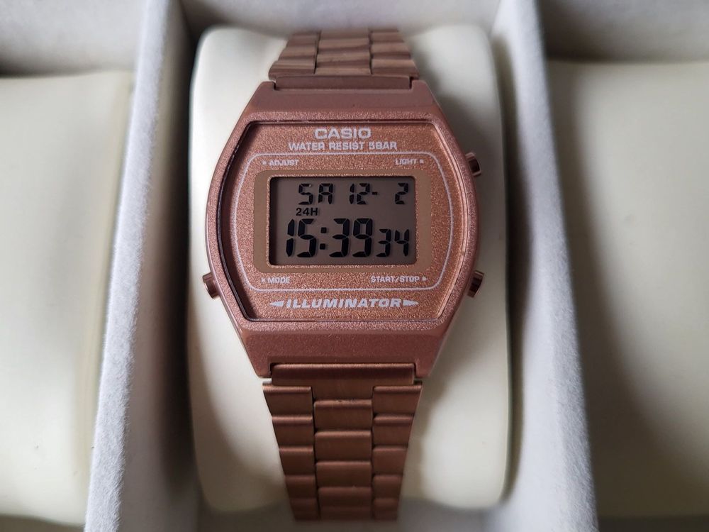 Montre casio bronze B640WC-5A, alarm, chrono, bracelet acier (Gebraucht ...
