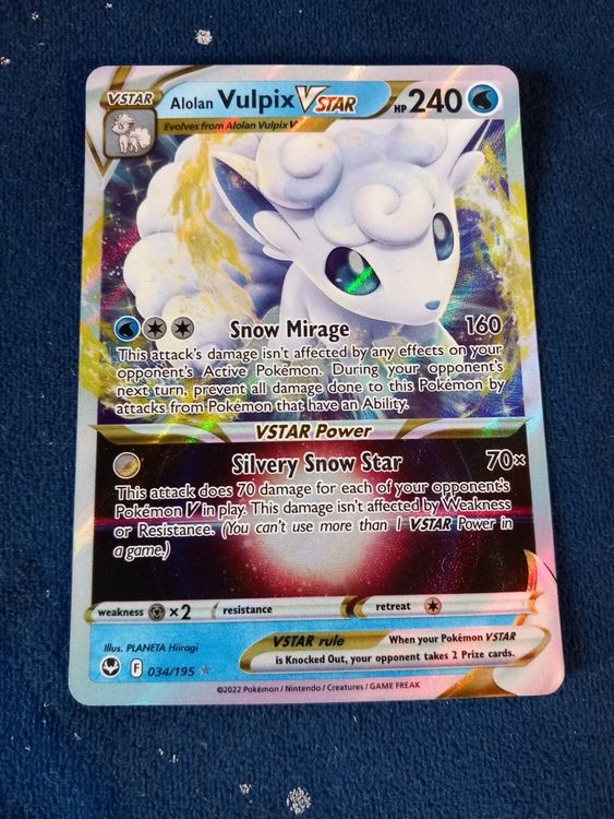 Alolan Vulpix VStar (EN) Silver Tempest - SIT 034/195 (Gebraucht) in ...