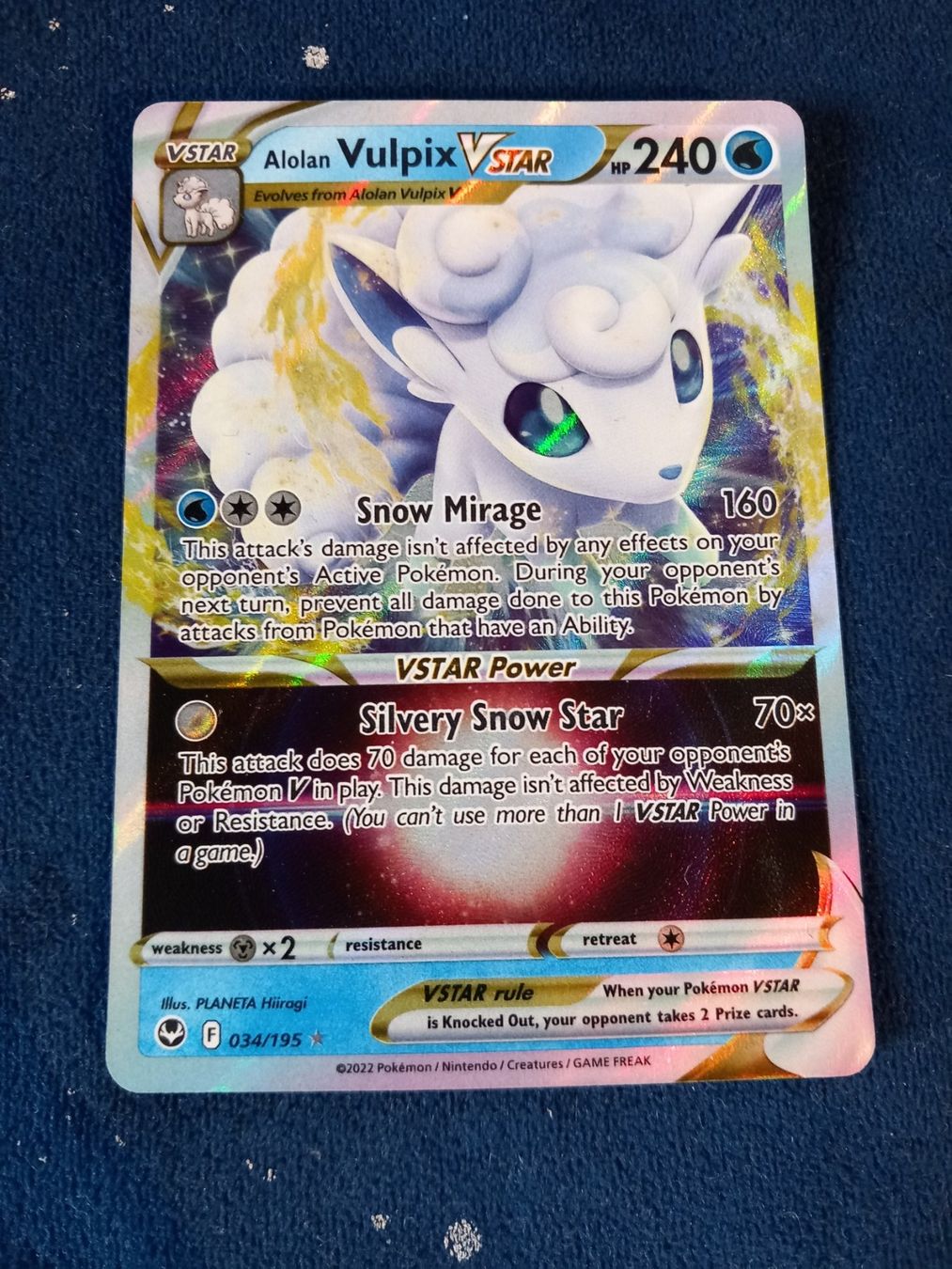 Alolan Vulpix VStar (EN) Silver Tempest - SIT 034/195 (Neu (gemäss ...