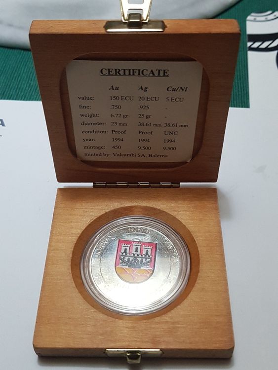 Norwegen 20 Ecu 1994 - Silber925 - Bergen - Color Aufl.9500 | Kaufen ...