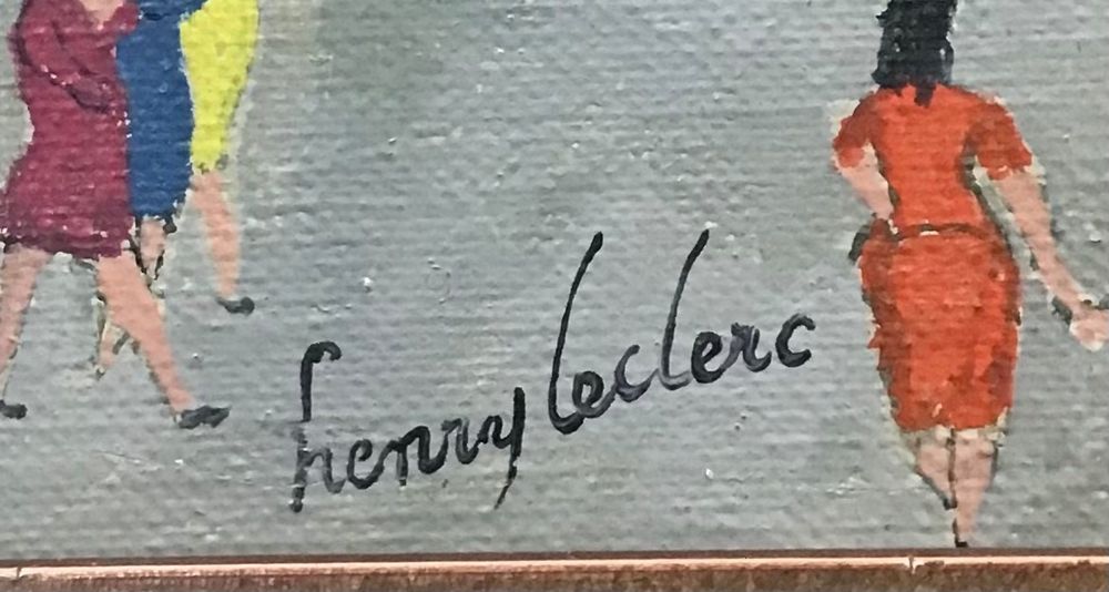 Henry LECLERC (1905-1970) Strasser Szene Gemälde | Kaufen auf Ricardo