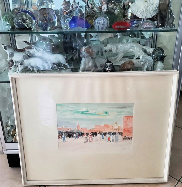LEONHARD MEISSER Chur original Aquarell Marokko Bild Nr. 22 | Kaufen ...