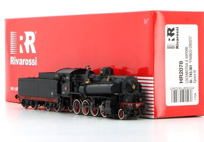 Rivarossi H0 HR 2078: Lok FS Gr.743, "Franco Crosti" 1:87 (Neu und originalverpackt) in ...