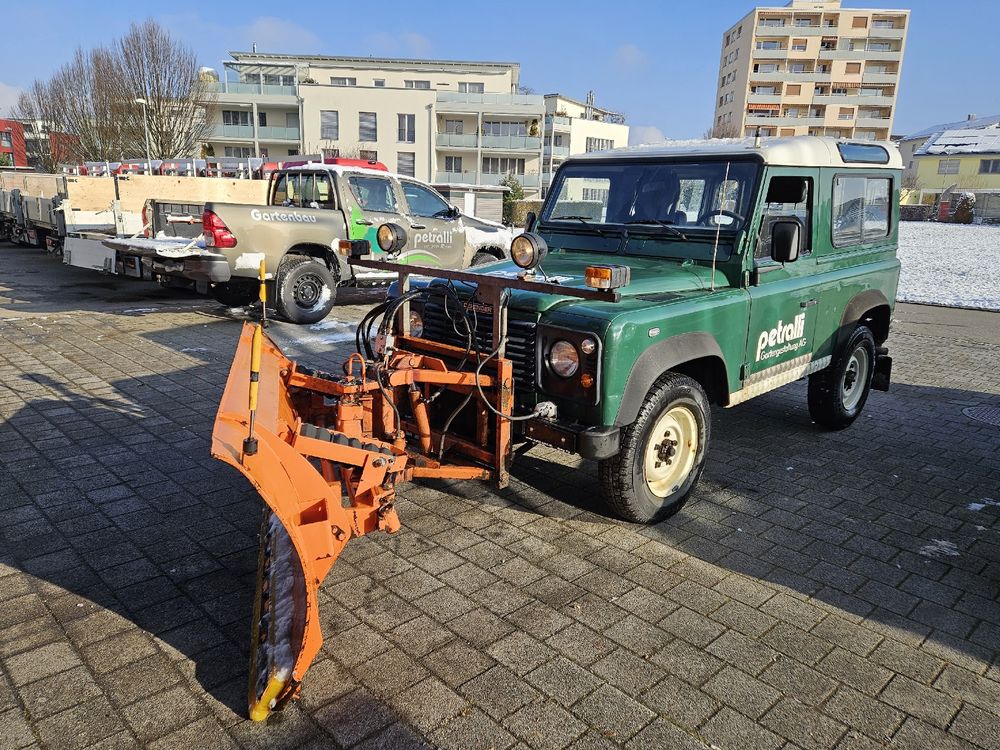 Land Rover Defender 90 TD 5 Schneepflug Winterdienst sofort (Gebraucht ...