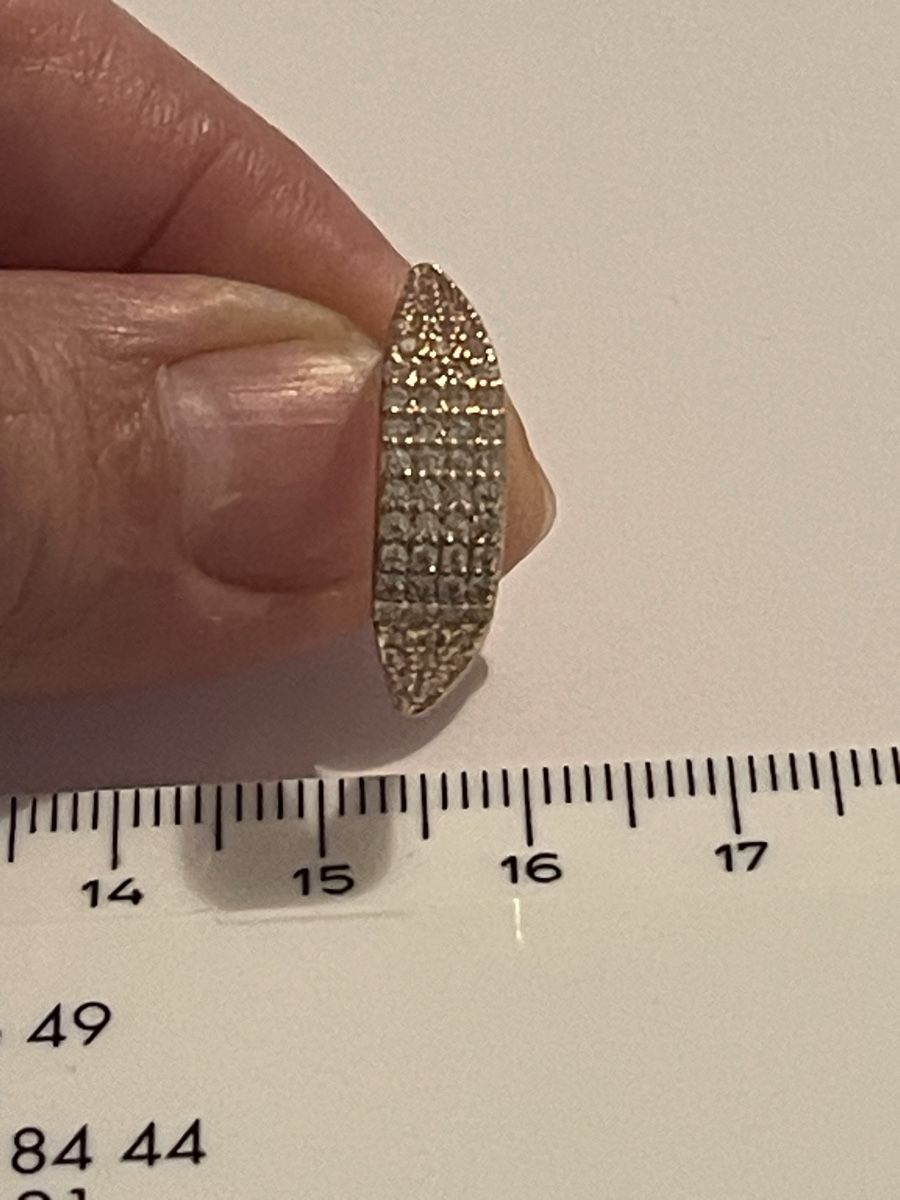 Jolie bague plaquée 54 sertie 3 rangées pierres moissanit (Neuf (Voir ...
