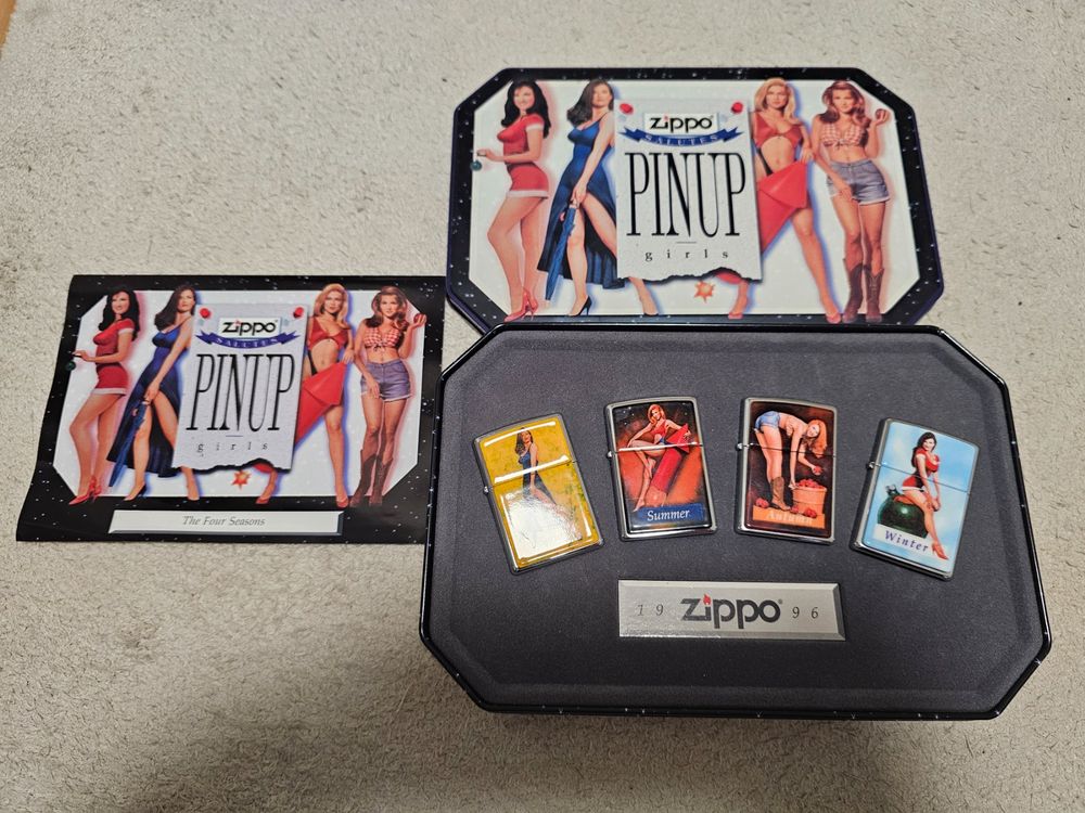 Zippo vintage Set Pin Up vier Jahreszeiten 1996 | Kaufen auf Ricardo