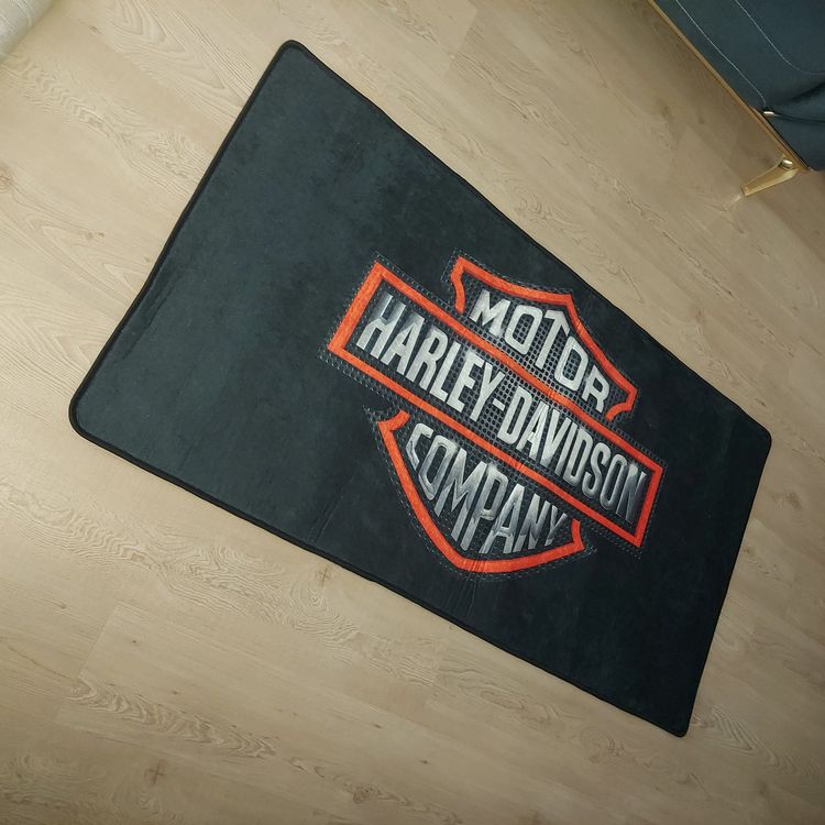 Harley Davidson Logo rechteckiges, flauschiges Bambu Teppich | Kaufen ...