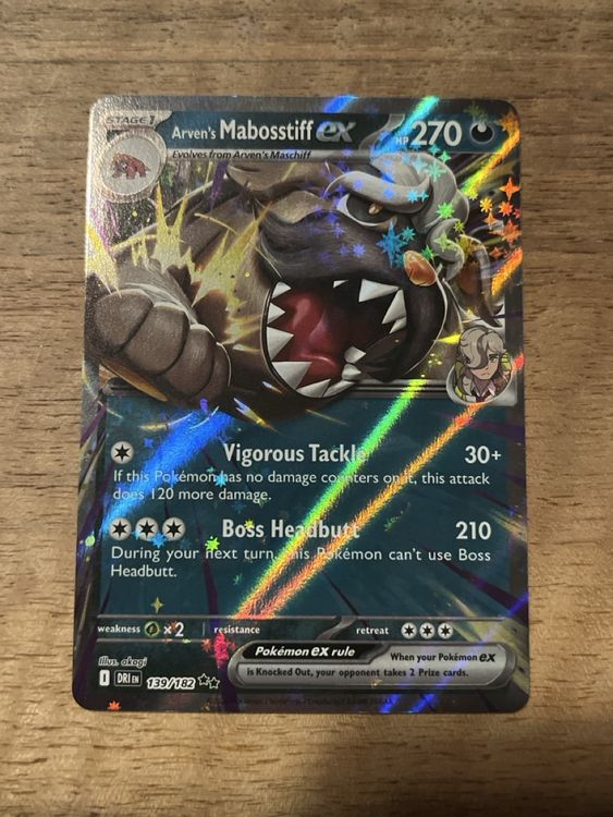 Pokémon Arven's Mabosstiff Ex 139 DRI EN (Neu (gemäss Beschreibung)) in ...