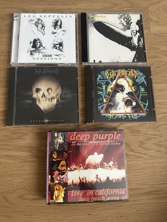 5 CD Sammlung Deep Purple Led Zeppelin Def Leppard (Gebraucht) in ...