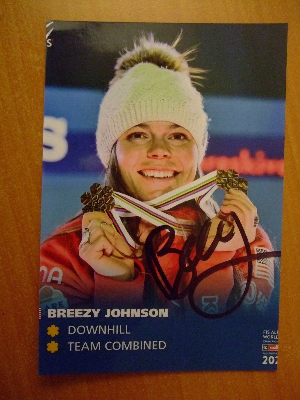 BREEZY JOHNSON (USA) SKISTAR HANDSIGNIERT AK (Gebraucht) in Schachen b ...