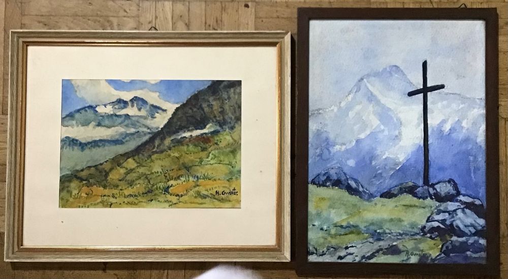 2x Berglandschaft Aquarelle von Gerster (Gebraucht) in Root für CHF 10 – mit Lieferung auf ...