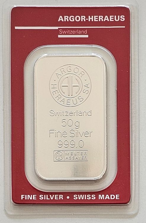 Silber barren 50 gramm Argor Heraeus Silver | Kaufen auf Ricardo
