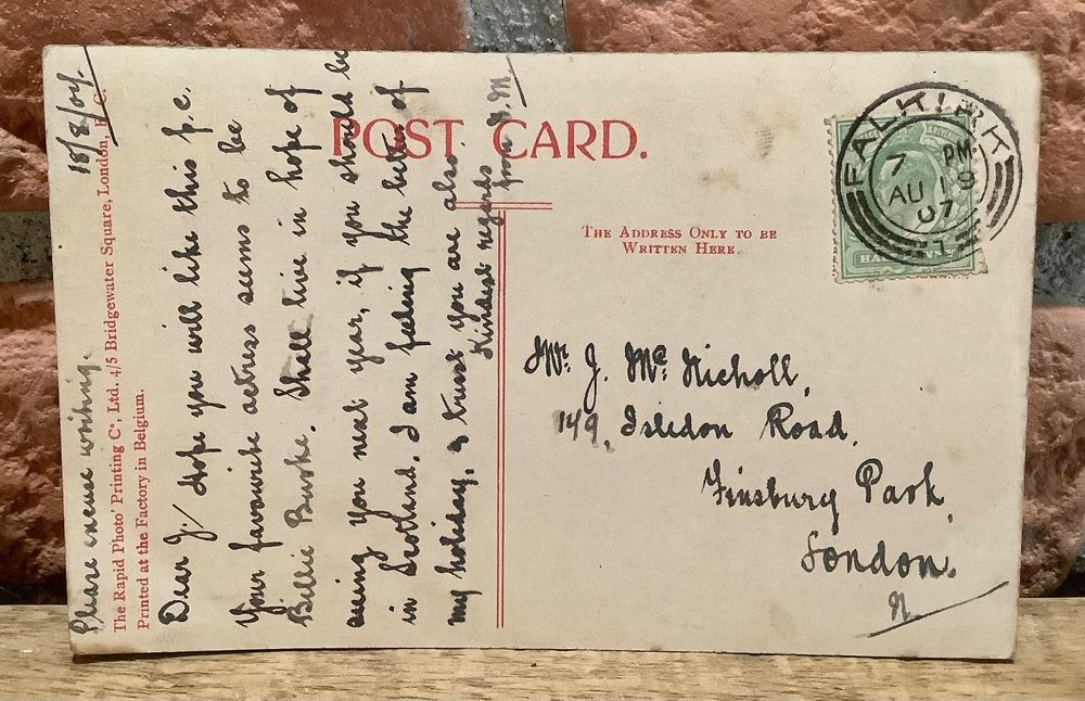 1907 Antike Foto AK - Miss Phyllis Dare - Mädchen - England (Gebraucht) in Root für CHF 2 – mit ...