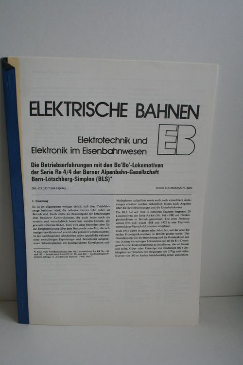 BLS Bo'Bo' E-Lokomotiven Re 4/4 Betriebserfahrungen (Gebraucht) in Bern für CHF 2.5 – nur ...