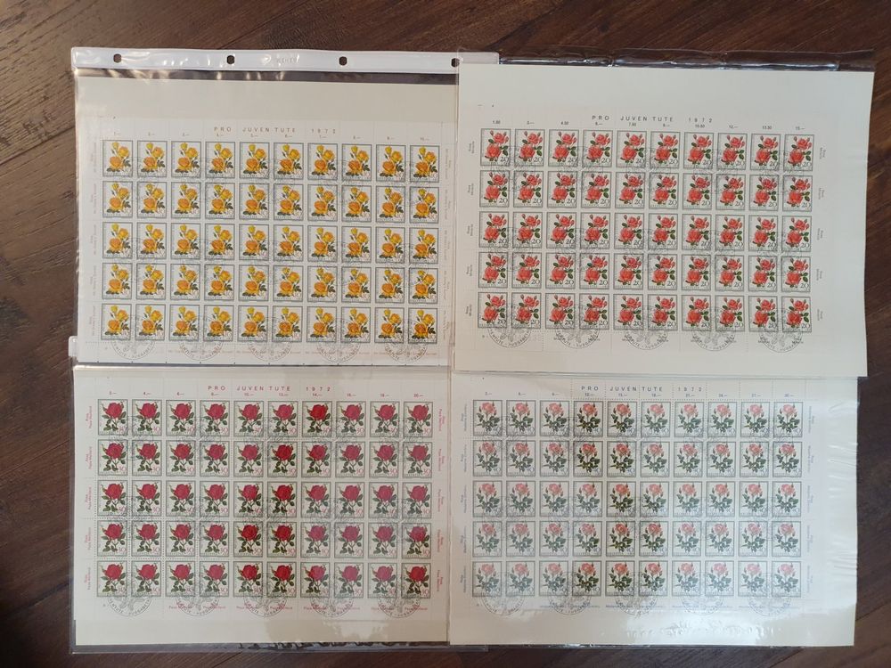 PJ Rosen 1972 - ganze Bögen ET, J240-243 (Gebraucht) in Aesch LU für ...
