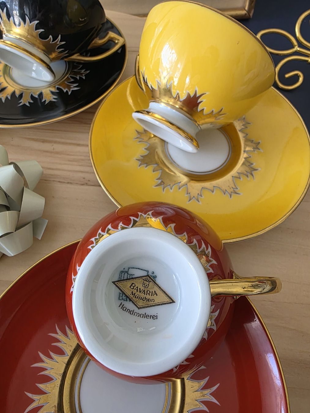 Bunte Bavaria Espressotassen Set, 5 teilig, Vintage Top! (Gebraucht) in ...