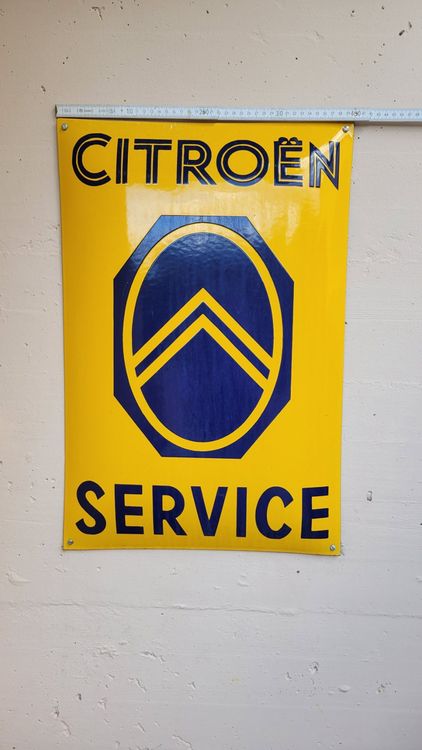 Grosses Emailschild Citroen Service Logo Emaille Reklame (Neu (gemäss ...