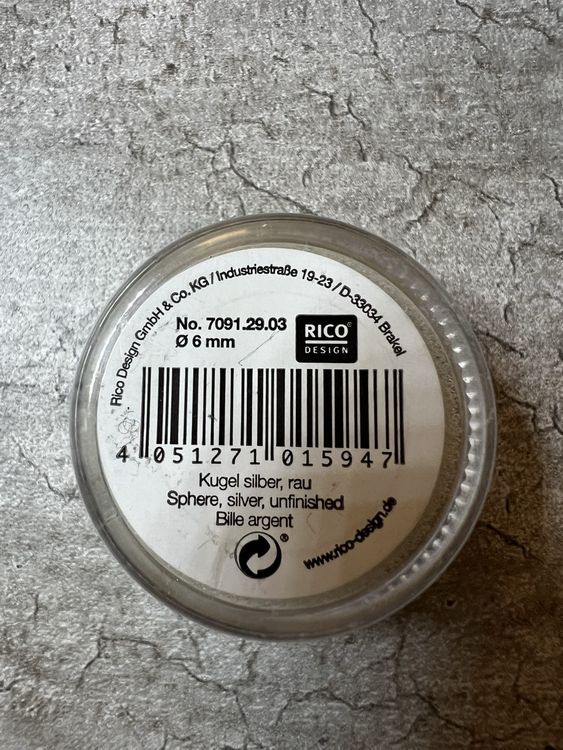 Rico Design Silberkugeln rau 6 mm, 15 Stk - Bastelbedarf (Neu und ...