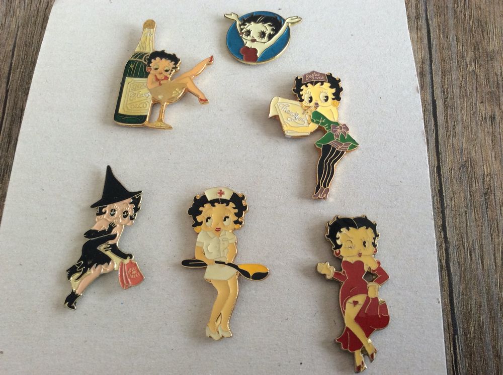 6 verschiedene Pins - Betty Boop | Kaufen auf Ricardo