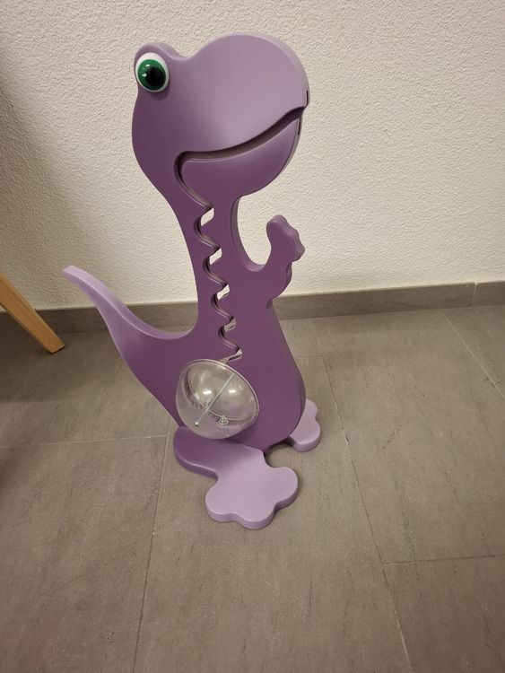 🦖 Dino Spardose aus Holz, lila - Super Zustand! 💰 big Bell (Gebraucht ...