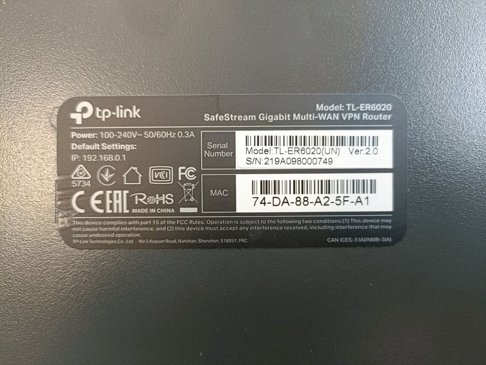 TP-Link TL-ER6020 Gigabit Router (Gebraucht) in Oftringen für CHF 1 ...