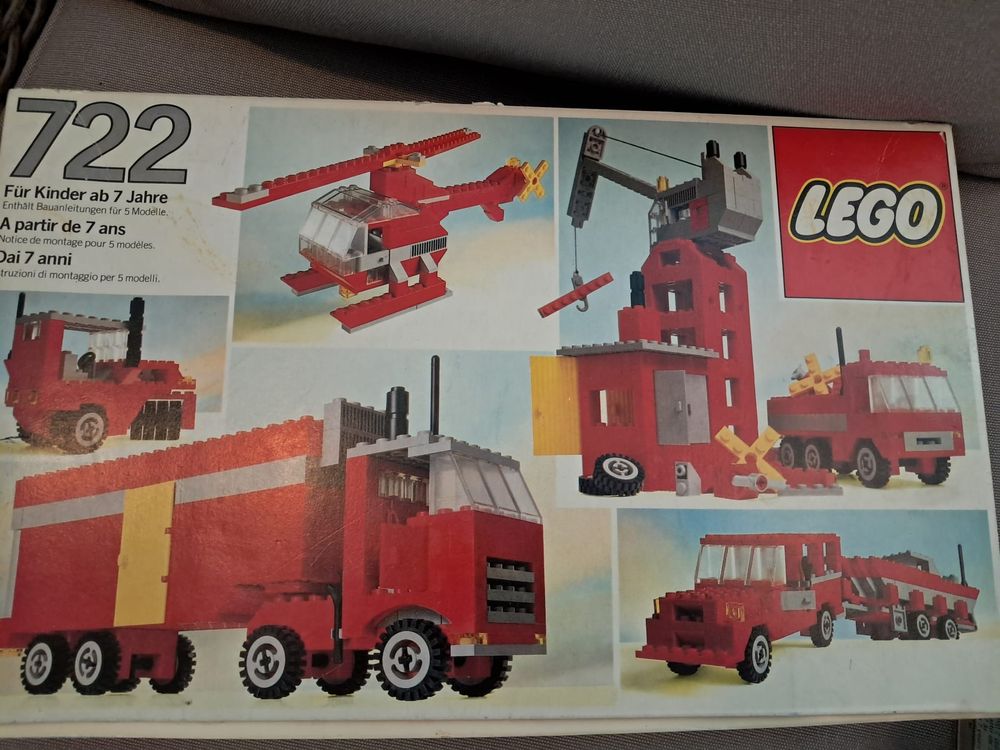 LEGO Set 722 Feuerwehr Kranwagen Rettungsfahrzeuge Nostalgie (Gebraucht ...